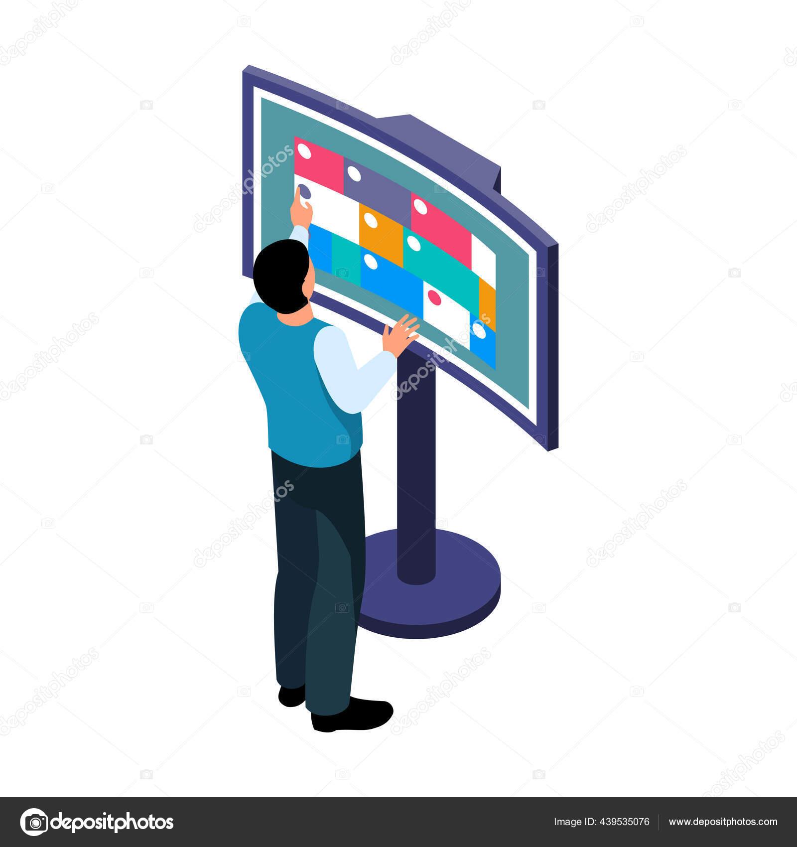 Interactive Information Panel Stock Vector by ©macrovector 439535076
