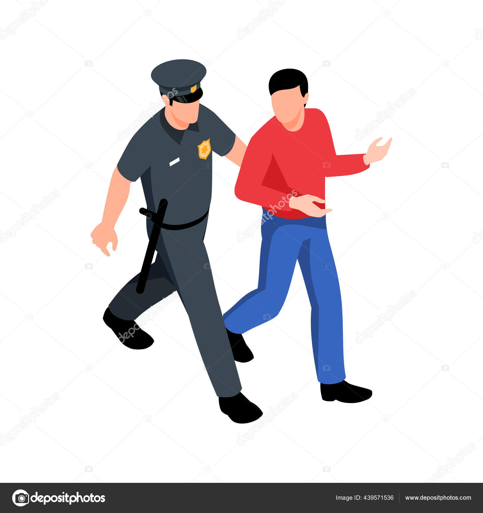 Police Officer Arresting Someone Clipart