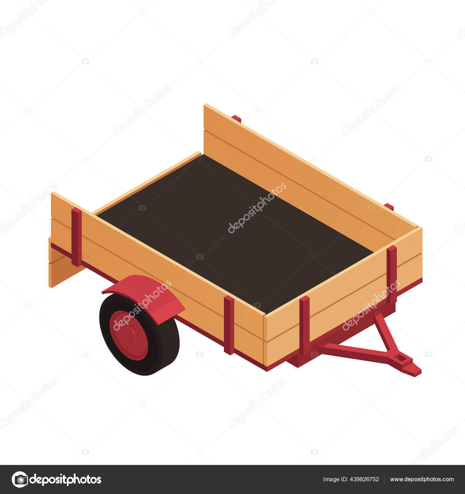 Trailer Isometric Illustration Stock Vector by ©macrovector 439826752