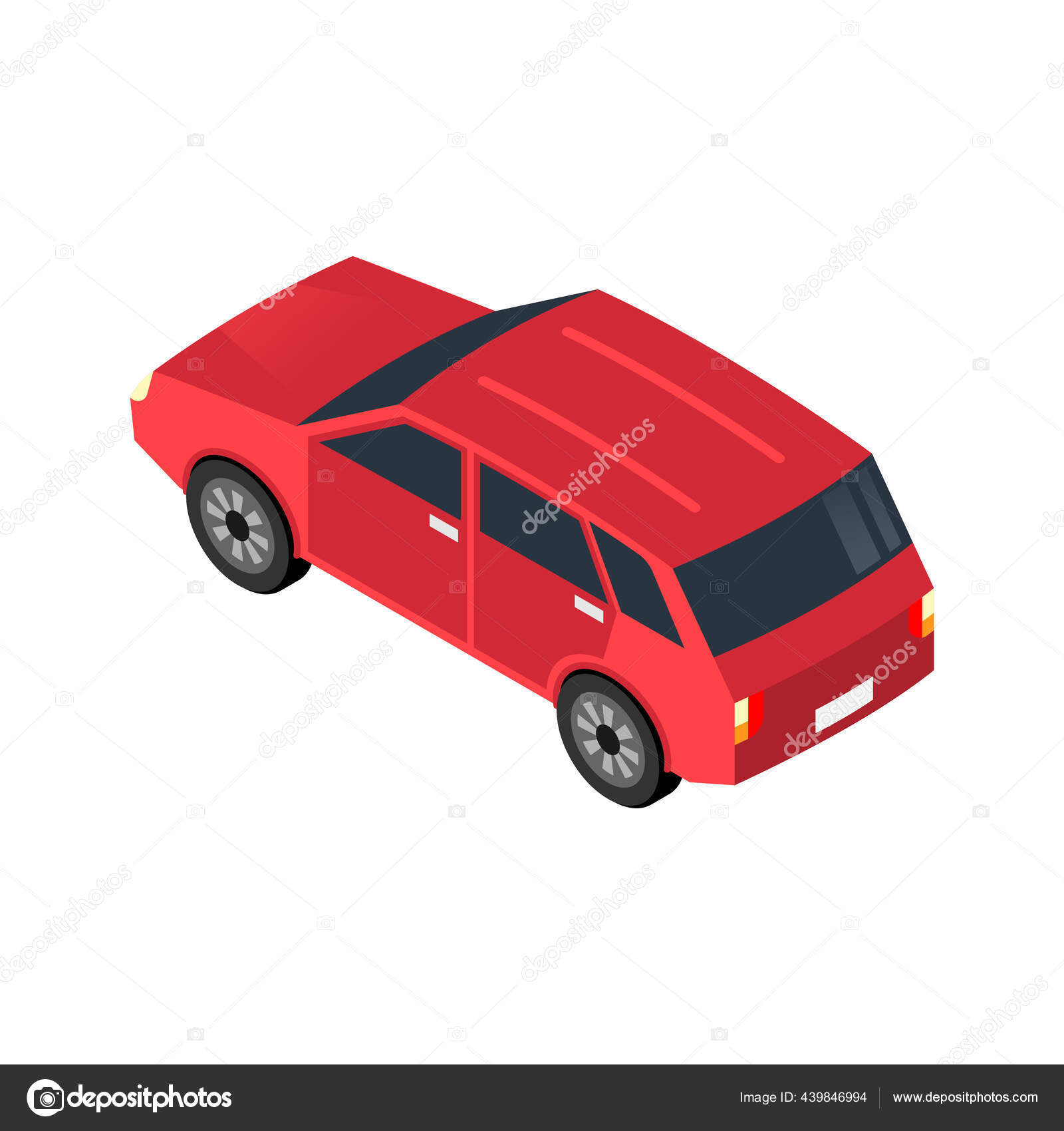 Isometric Car Icon Stock Vector by ©macrovector 439846994