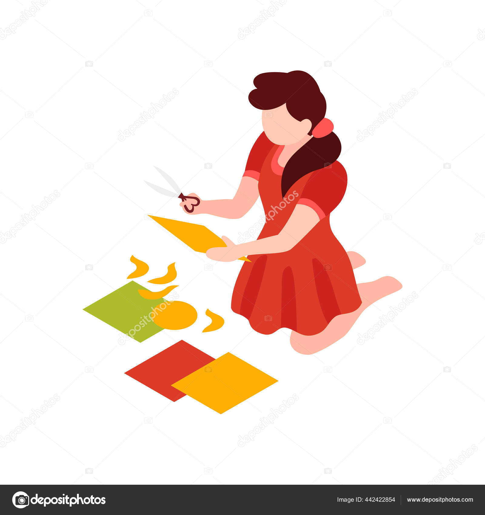 Art Lesson Illustration Stock Vector by ©macrovector 442422854
