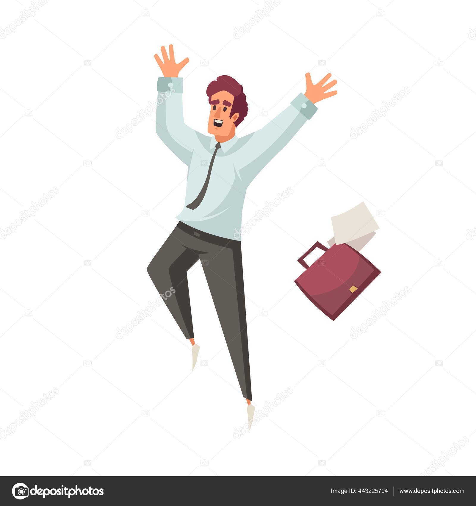 Human Jumping Illustration Stock Vector by ©macrovector 443225704