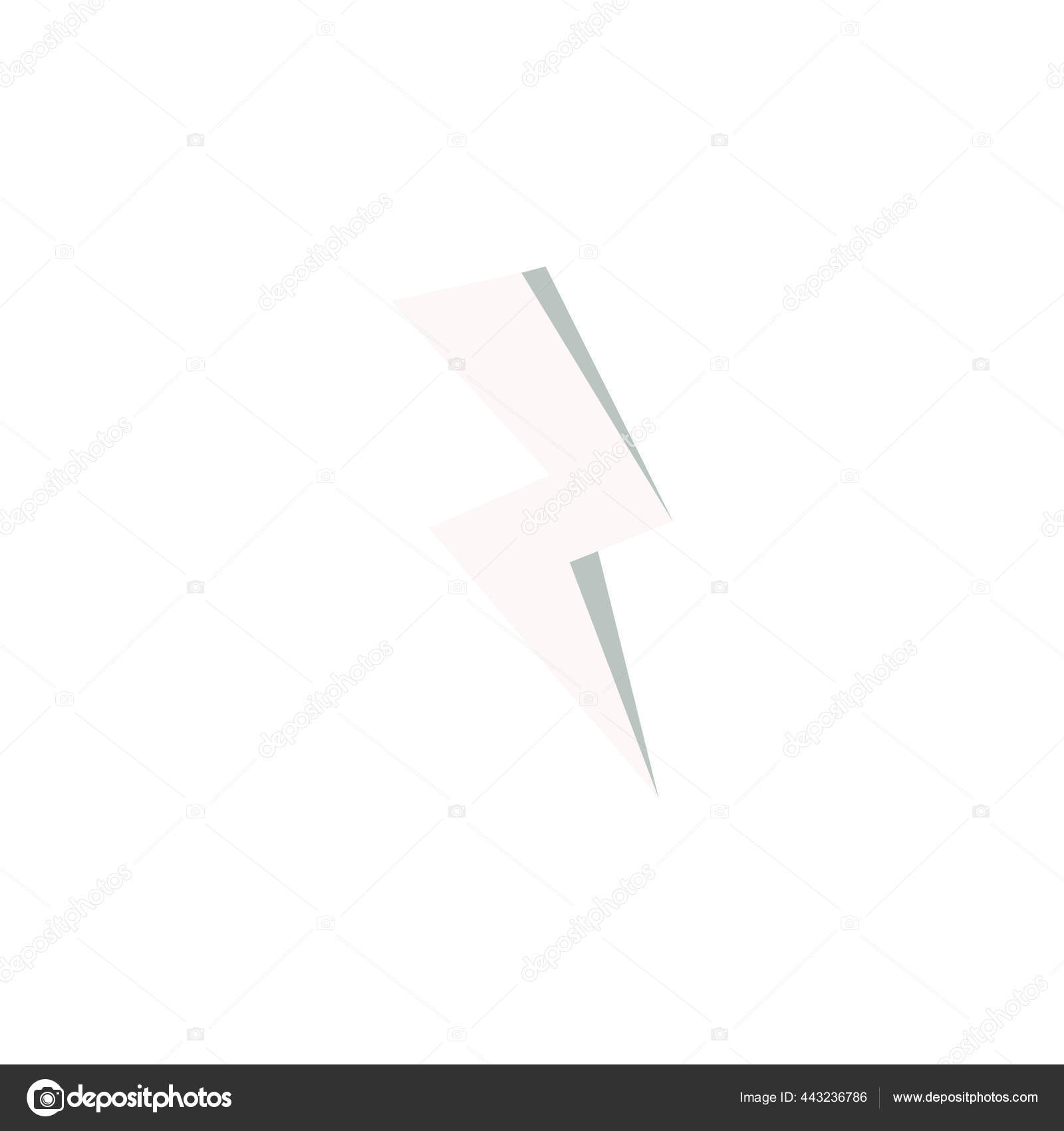 Lightning Flat Symbol Stock Vector by ©macrovector 443236786
