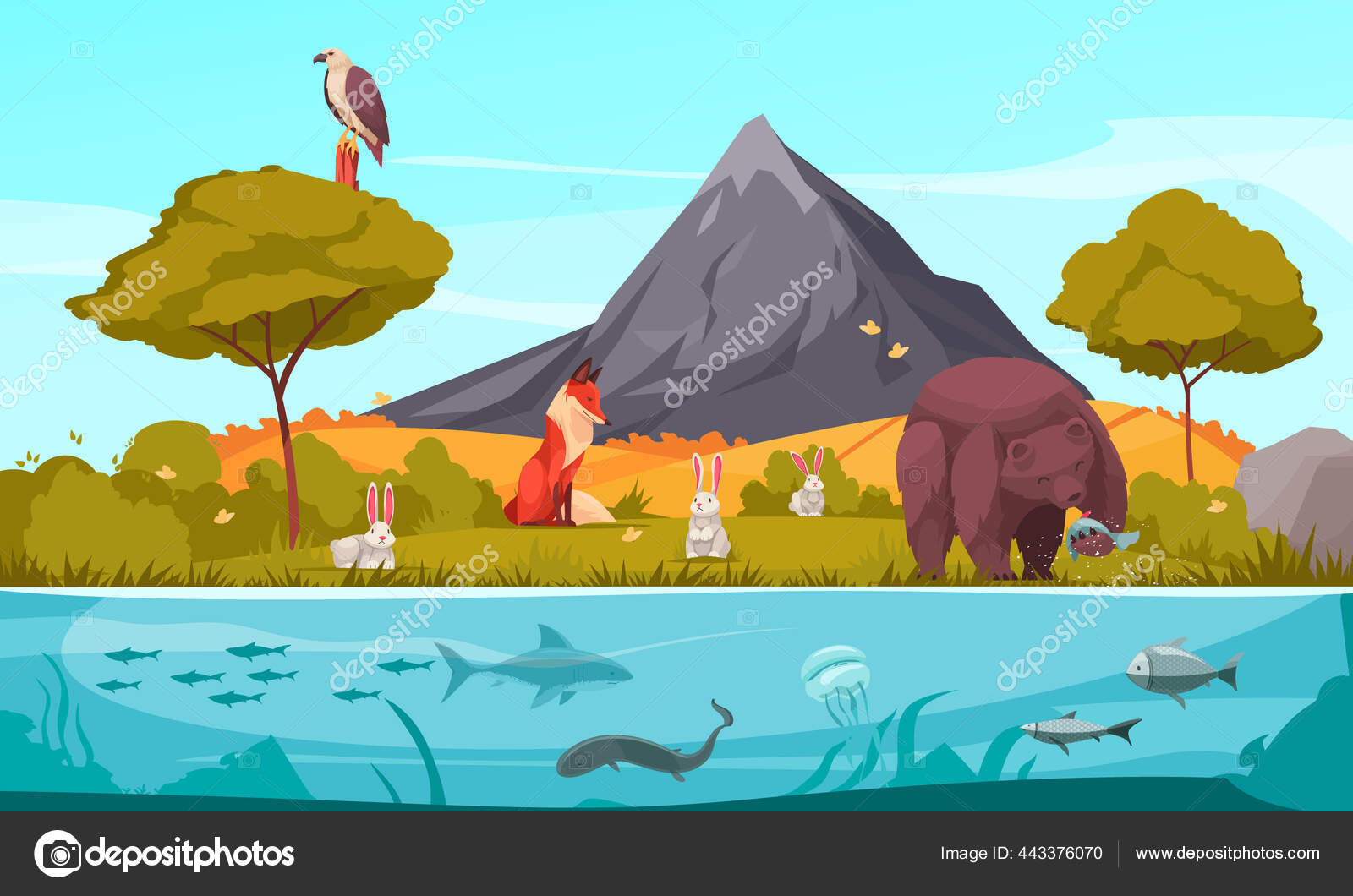 Hierarquia Biológica Cartoon Background imagem vetorial de macrovector ...