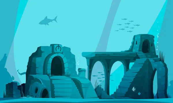 Underwater atlantis Vector Images, Royalty-free Underwater atlantis ...