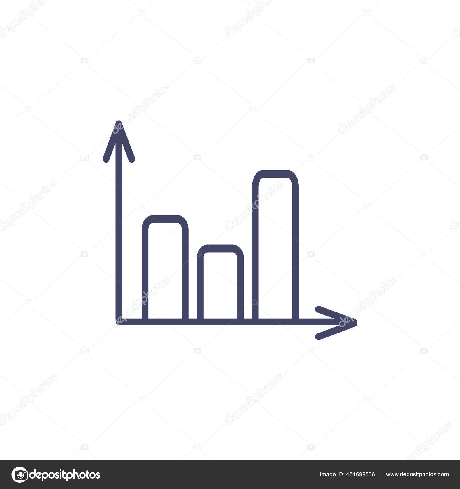 Graph Flat Icon Stock Vector by ©macrovector 451699536