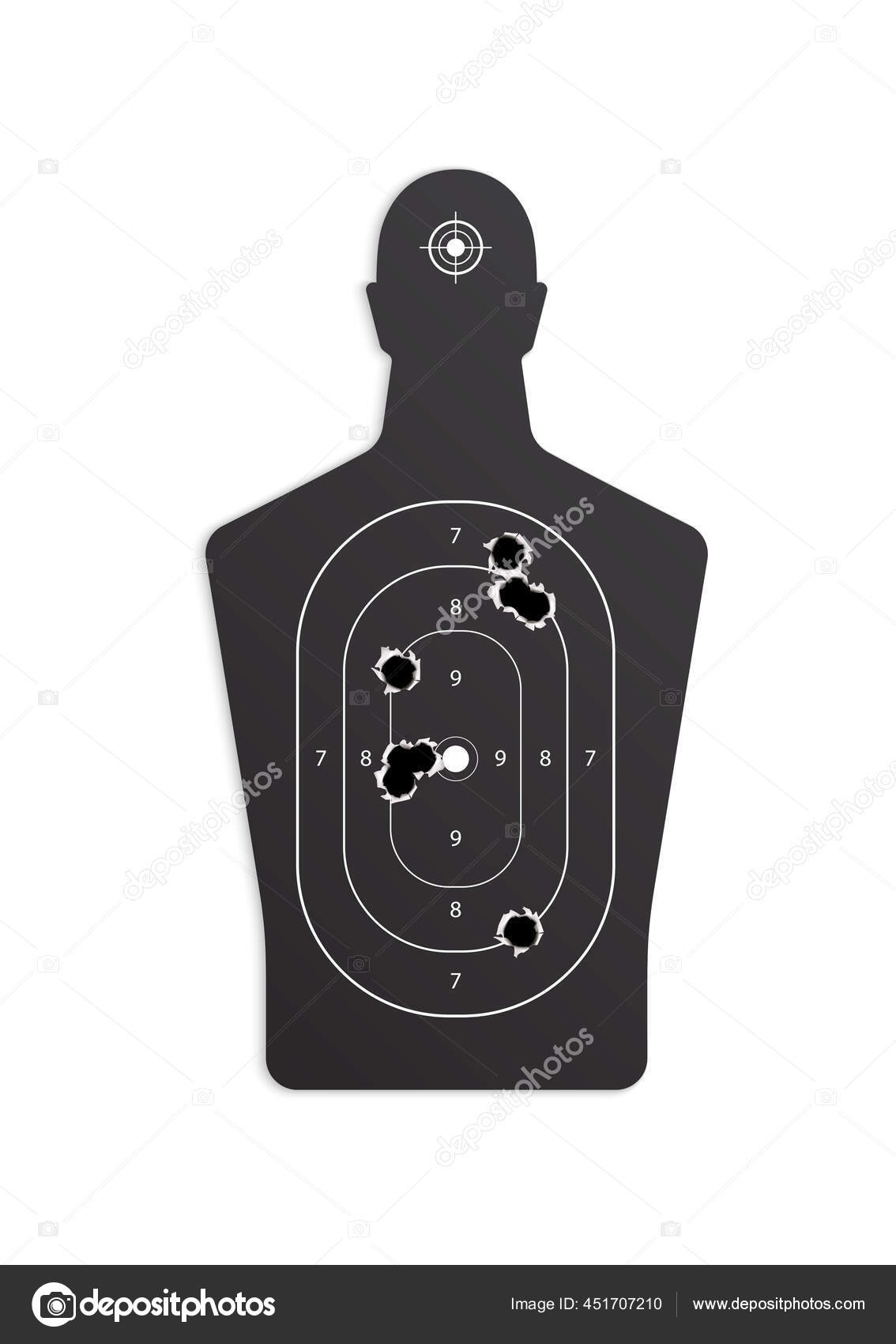 Human Target Bullets Composition Stock Vector Image by ©macrovector ...