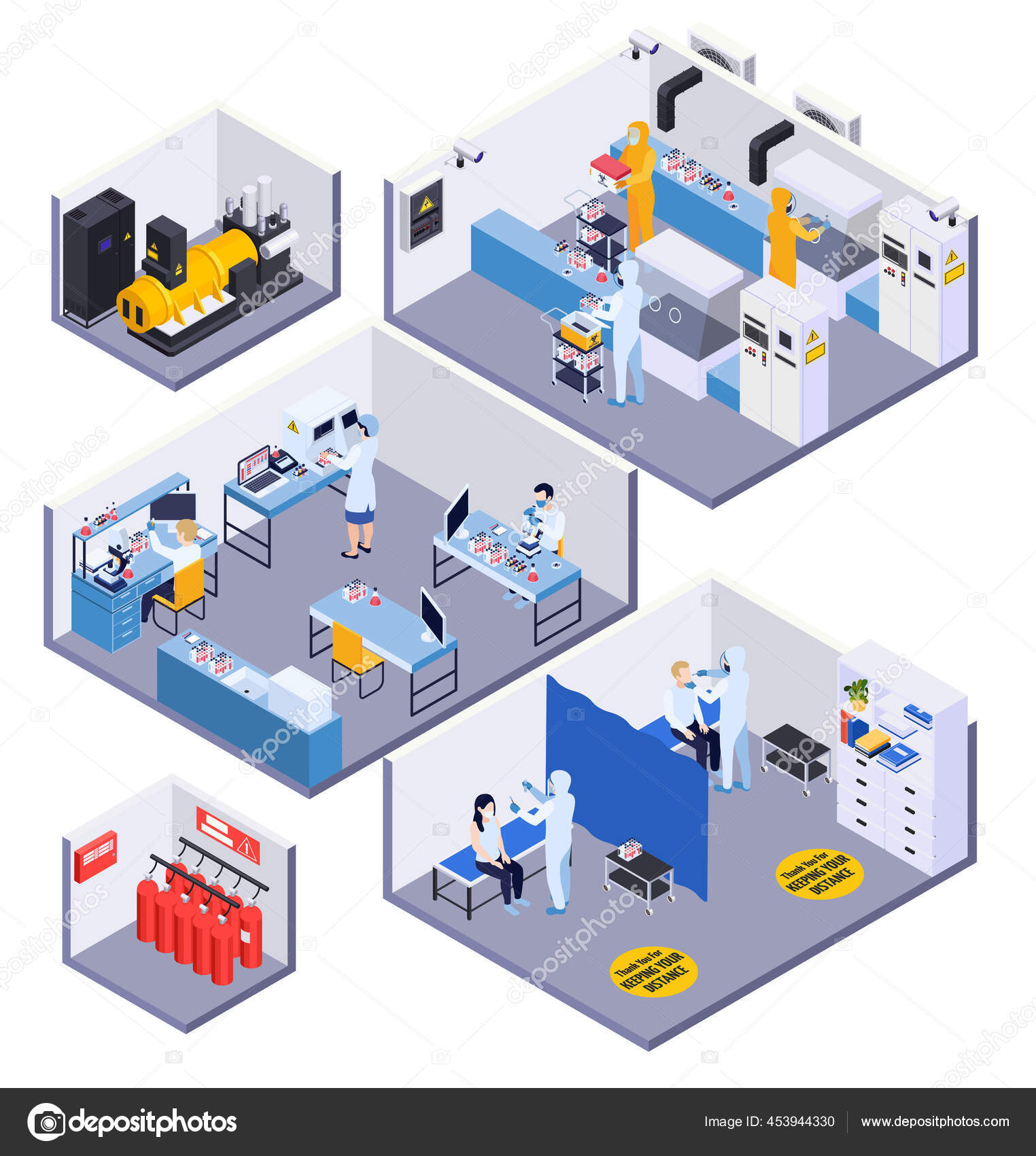 Laboratory Isometric Composition Stock Illustration by ©macrovector ...