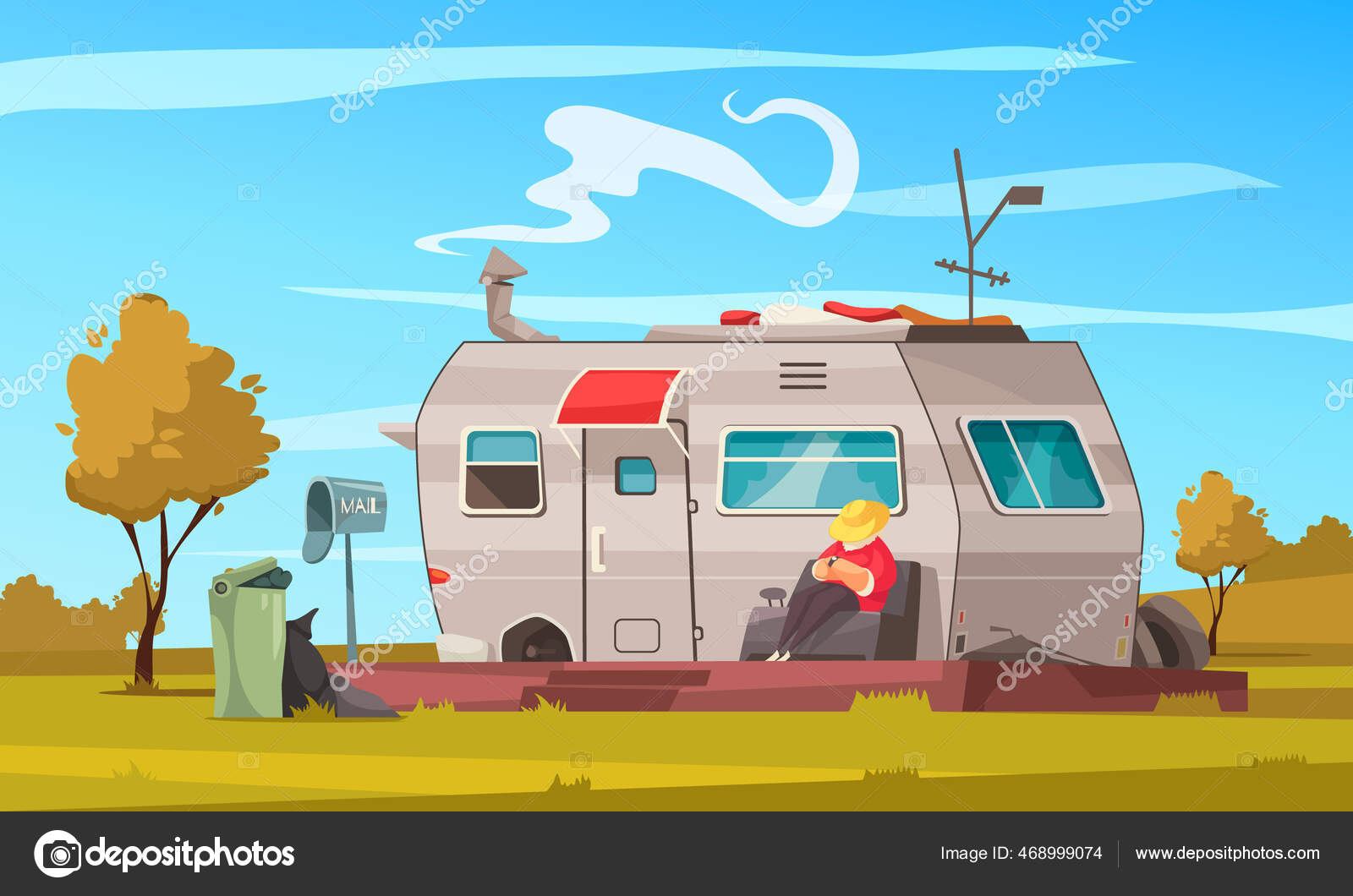 Rv Trailer Cartoon