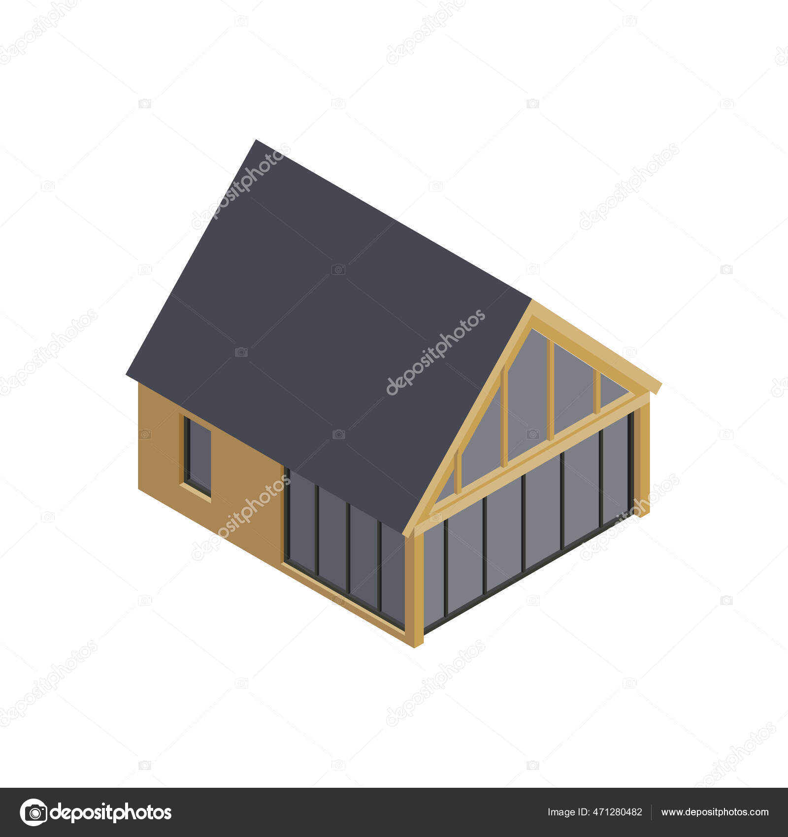 Komposisi Gedung Modular Vektor Stok oleh ©macrovector 471280482