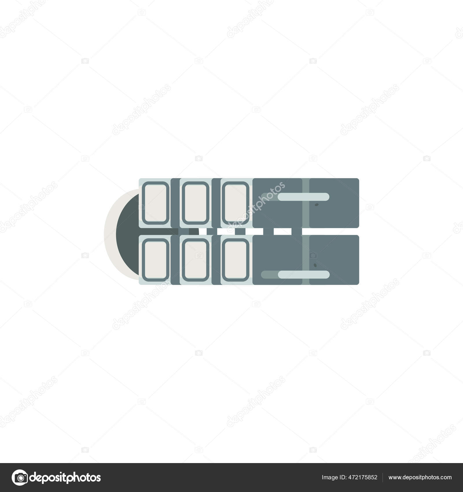 Elemen Stasiun Luar Angkasa Kartun Vektor Stok oleh ©macrovector 472175852