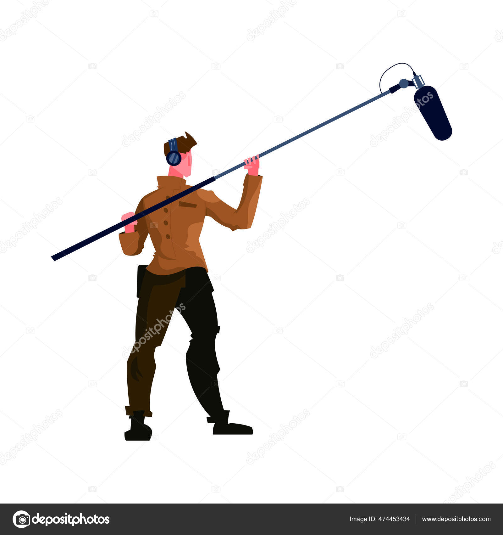 Boom Operator Icon Stock Vector Image by ©macrovector #474453434