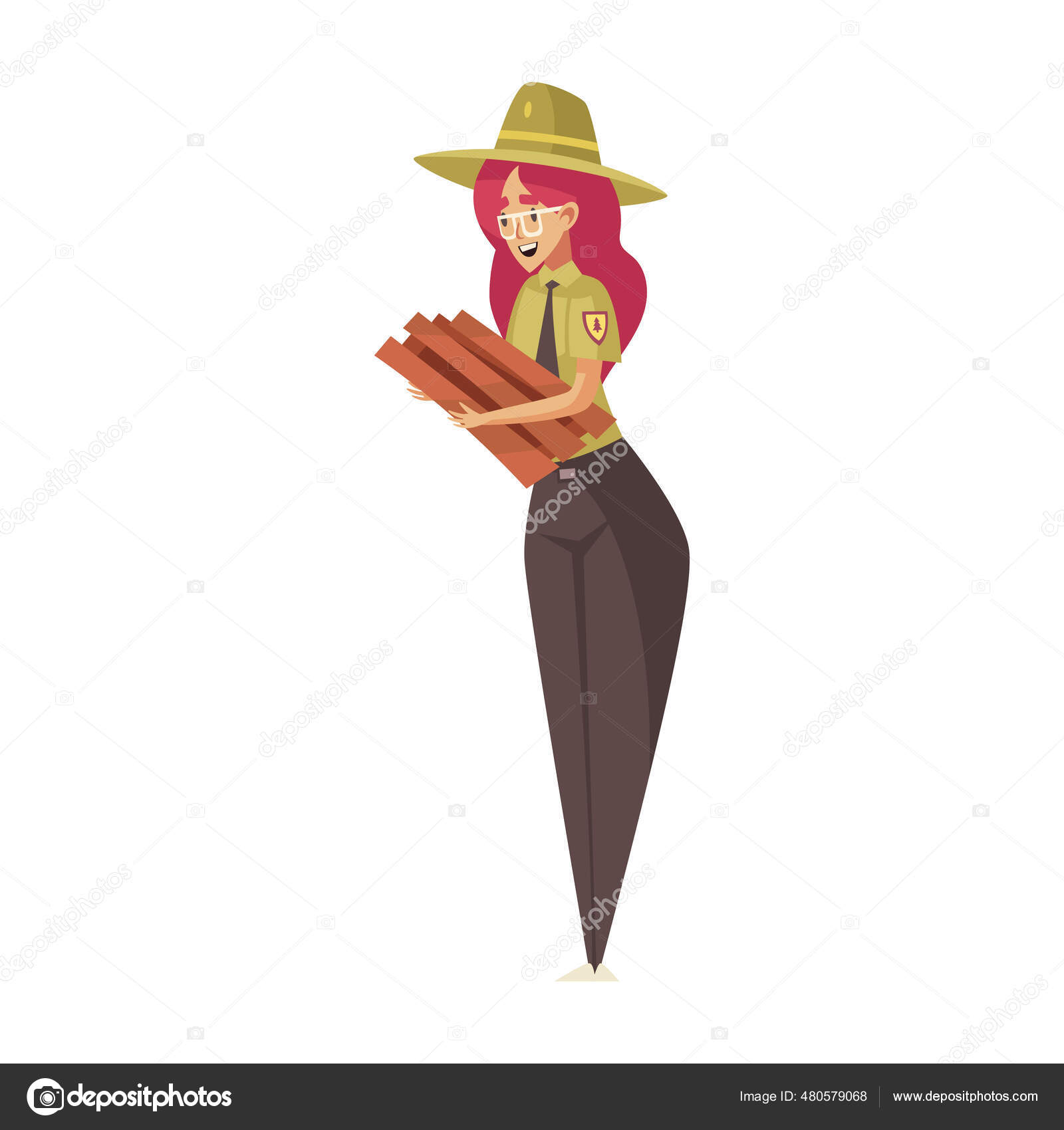 Guardabosques dibujos animados Vector de stock por ©macrovector 480579068