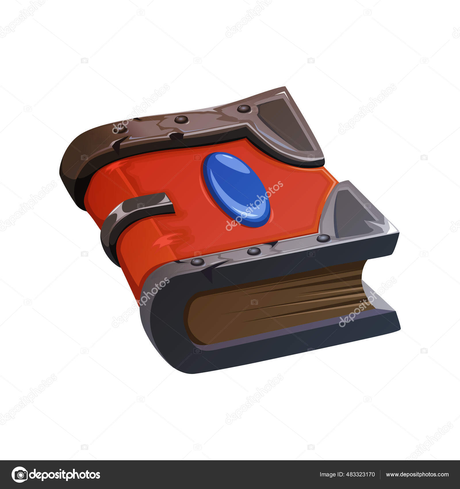 Libro mágico de dibujos animados Vector de stock por ©macrovector 483323170