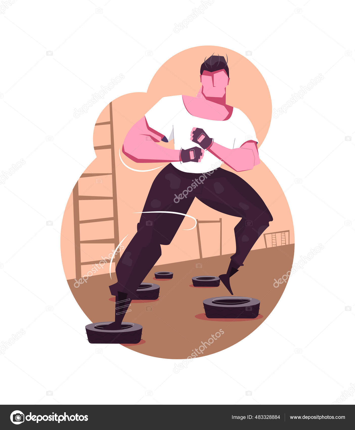 Military Training Composition Stock Vector by ©macrovector 483328884