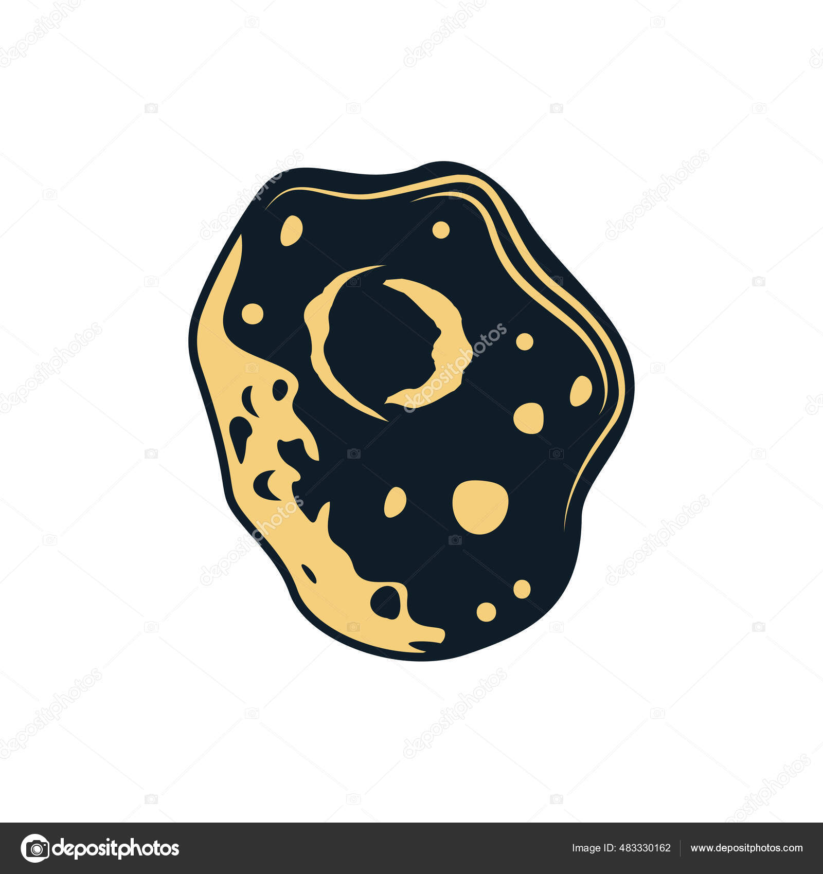 Hand Drawn Asteriod Stock Vector by ©macrovector 483330162