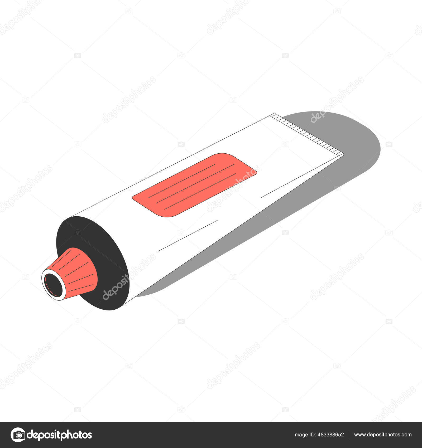 Isometric Toothpaste Illustration Stock Vector by ©macrovector 483388652