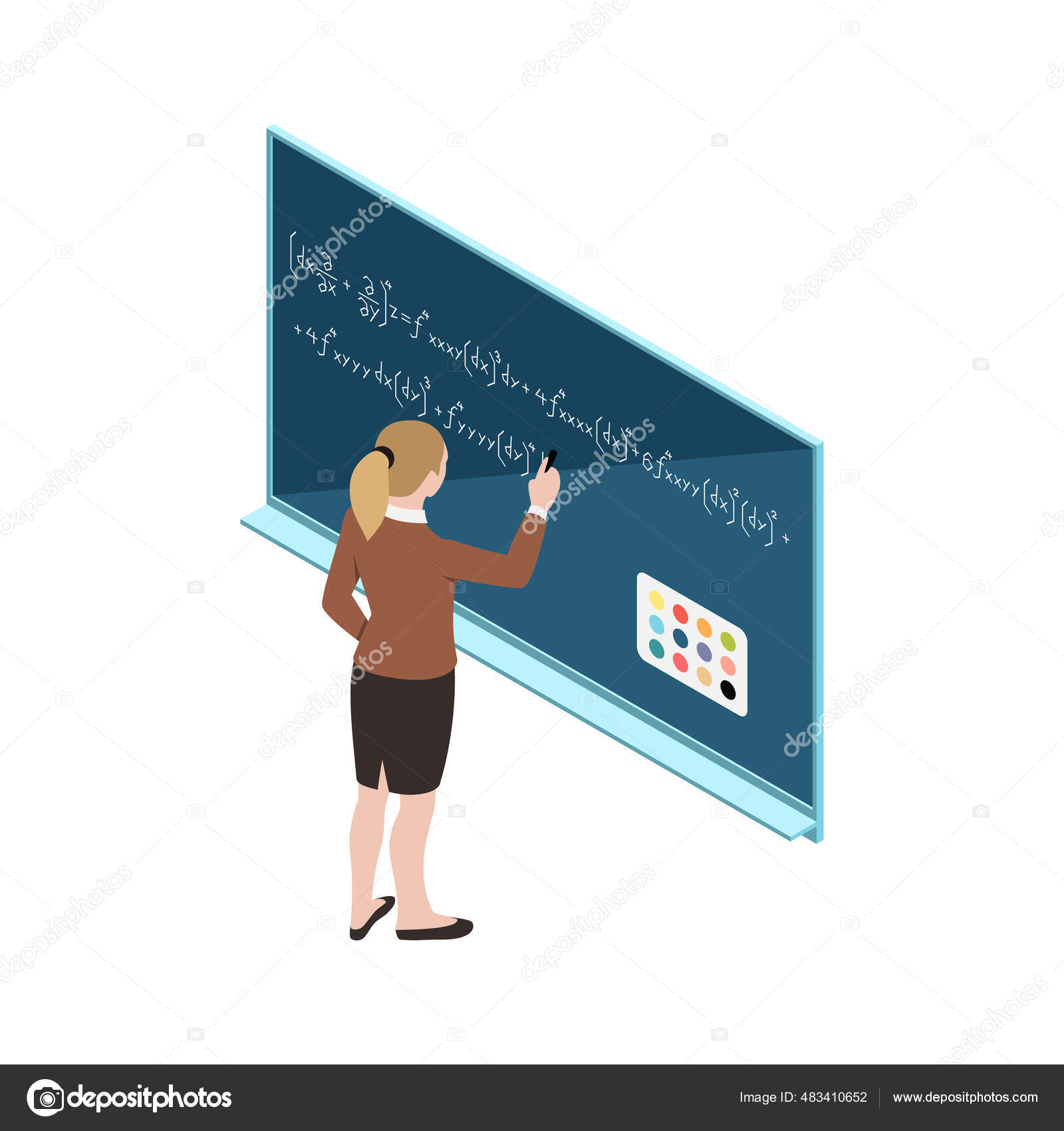 Interactive Board Icon Stock Vector Image by ©macrovector #483410652