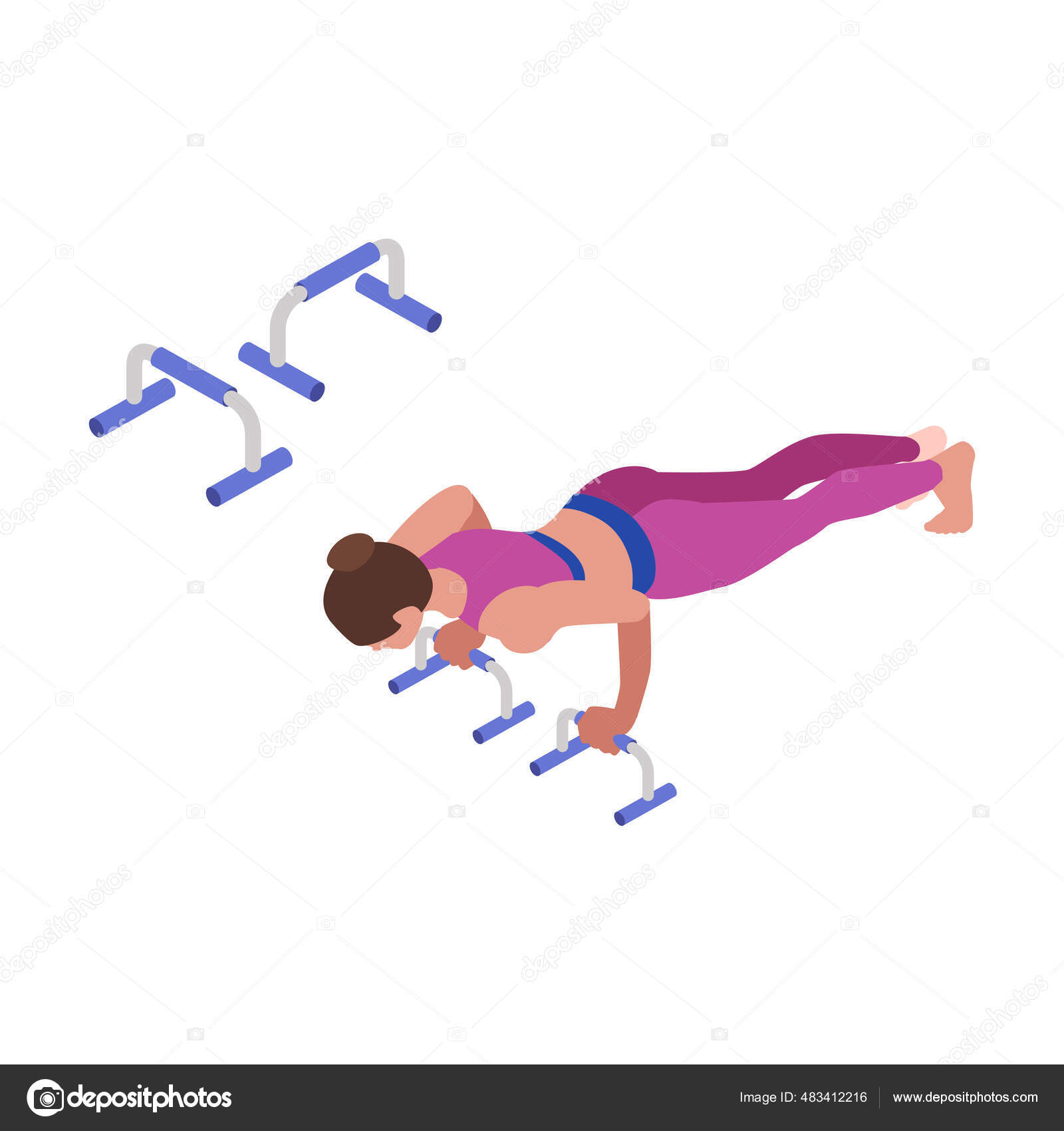 Fitness Isometric Icon Stock Vector by ©macrovector 483412216