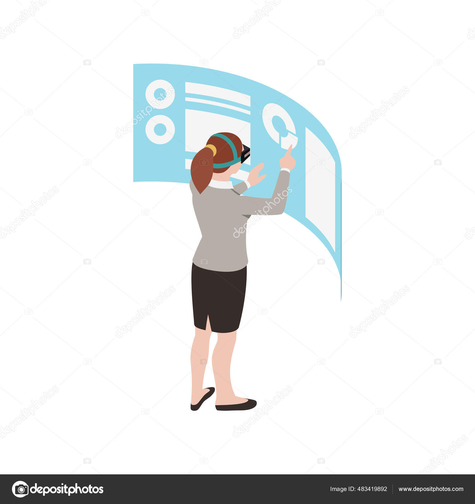 Touch Screen Interface Stock Vector by ©macrovector 483419892