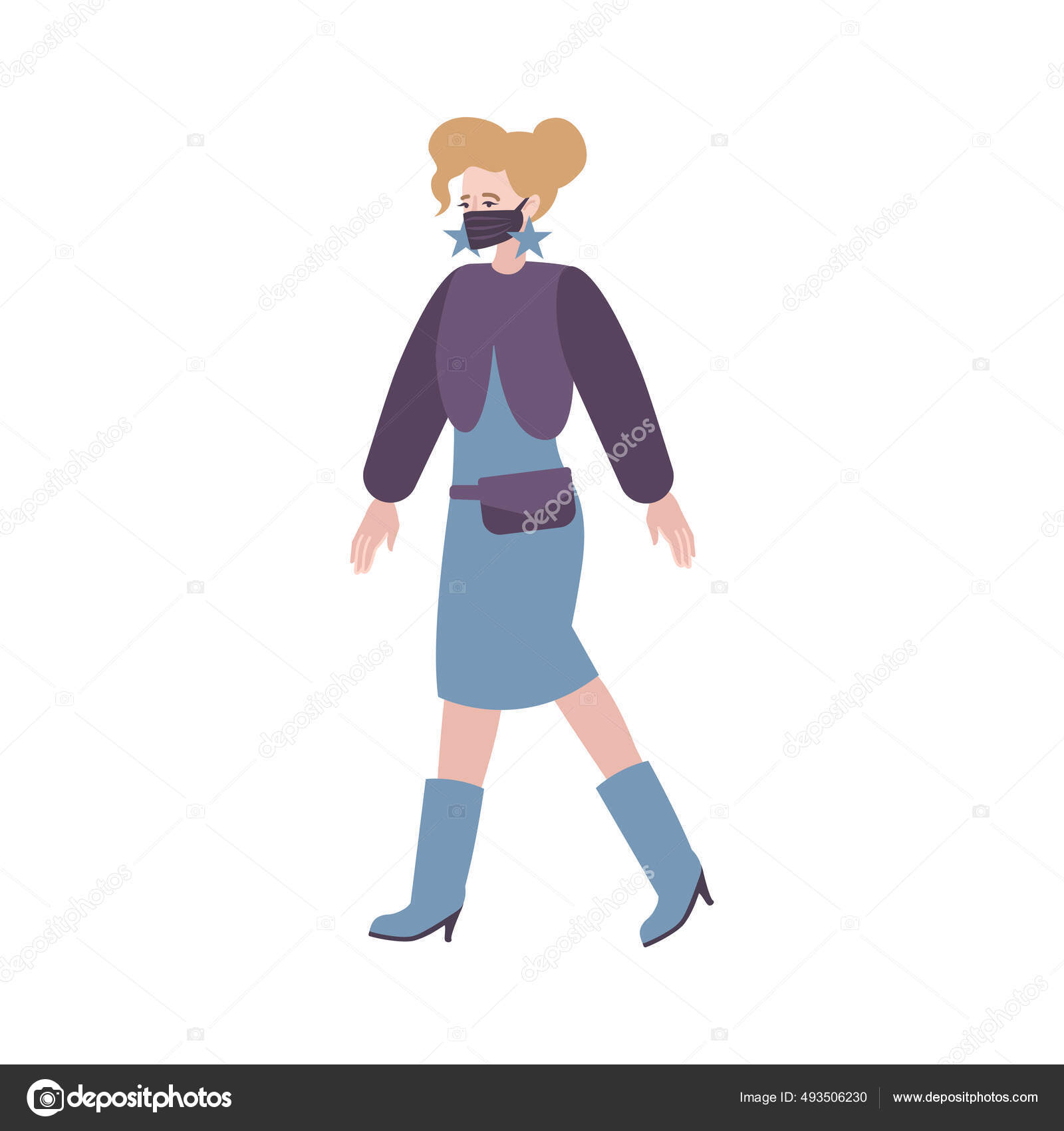 Face Mask Illustration Stock Vector by ©macrovector 493506230