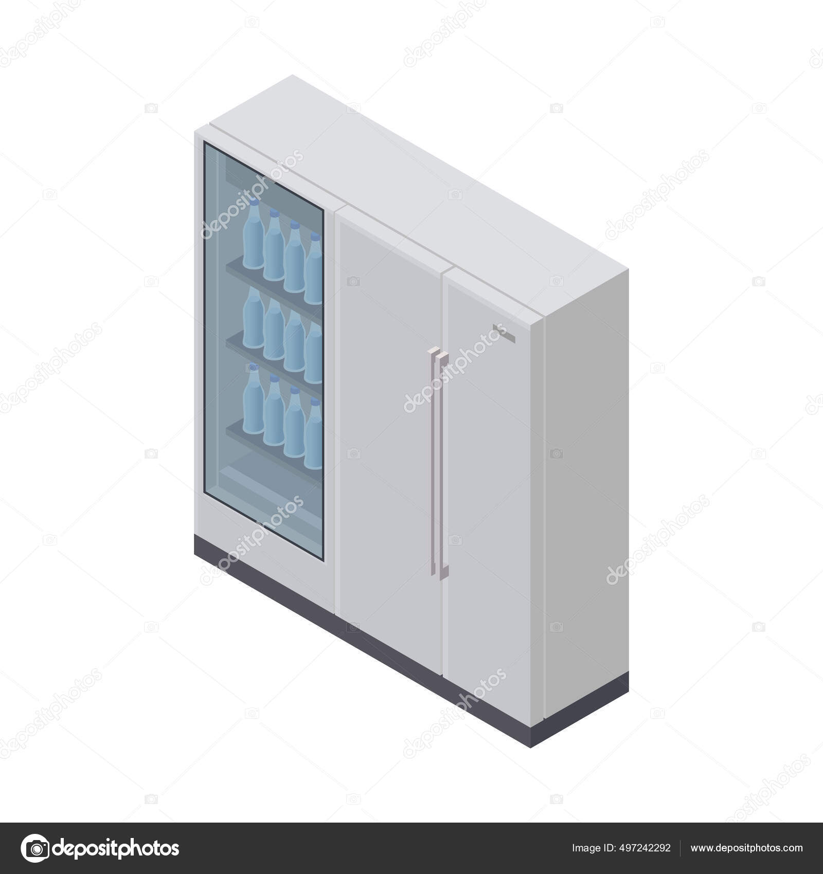 Cafe Refrigerator Icon Stock Vector Image by ©macrovector #497242292