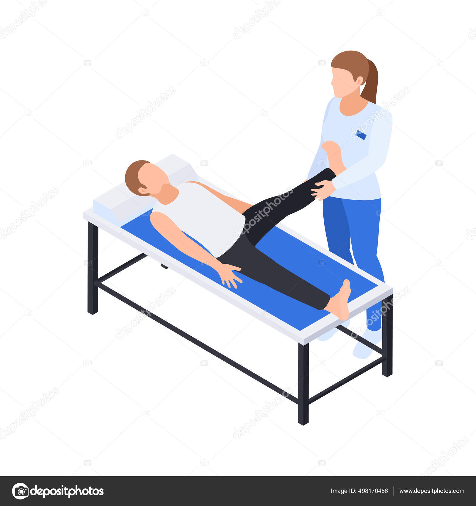 Leg Massage Rehabilitation Composition Stock Vector by ©macrovector ...