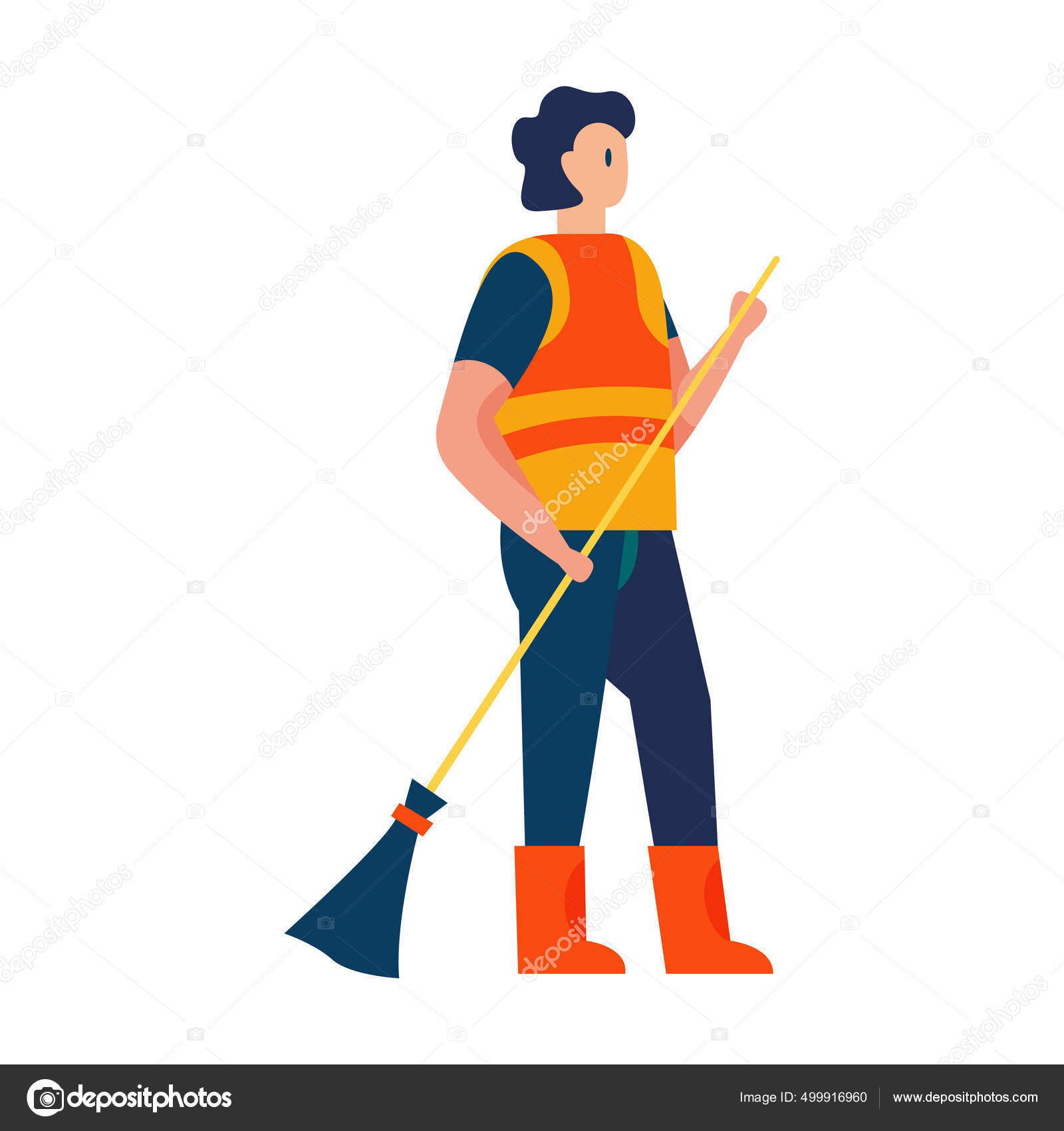 Street Cleaner Icon Stock Vector Image by ©macrovector #499916960