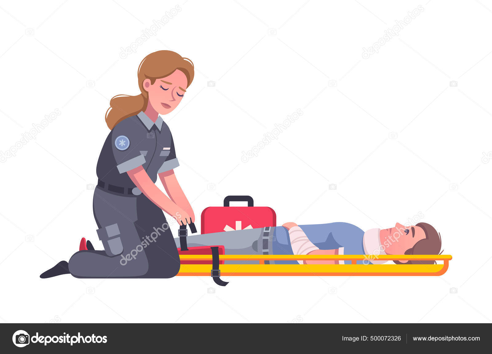 Ilustración paramédica de dibujos animados Vector de stock por ...