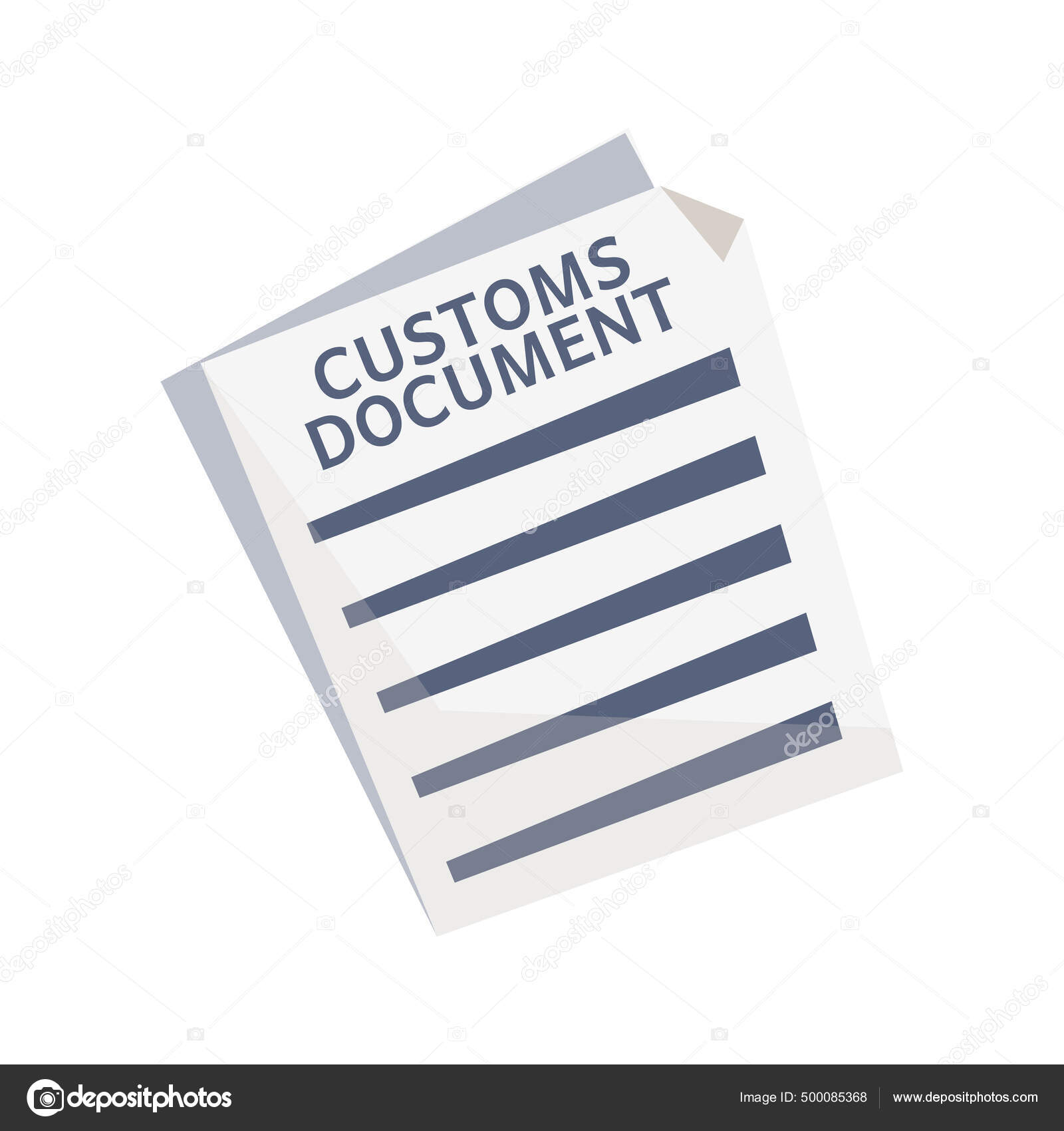Customs Document Icon Stock Vector by ©macrovector 500085368