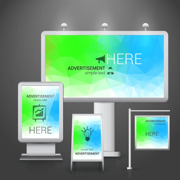 Outdoor advertising design — Stock Vector © macrovector #52408549