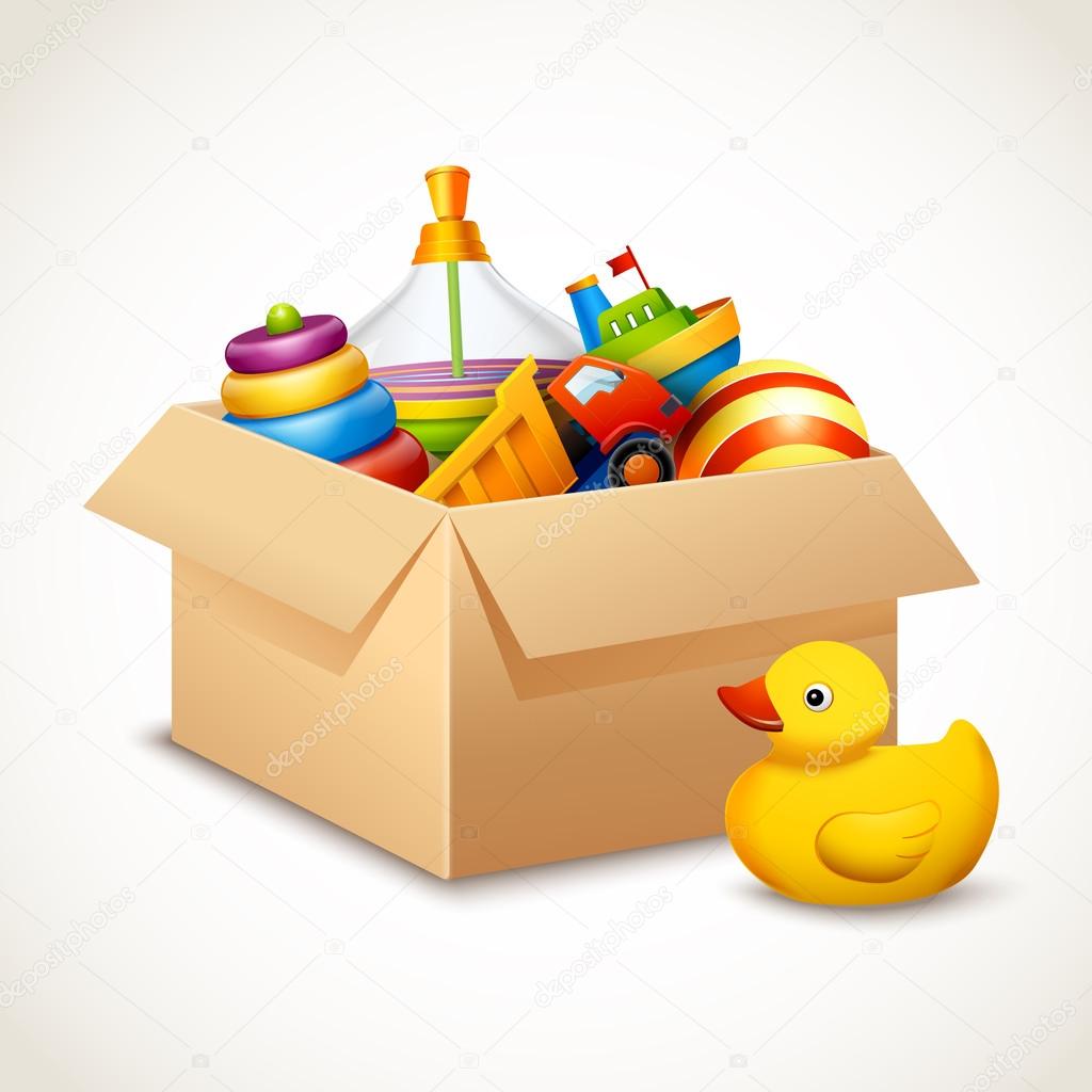 Toys in box Stock Vector Image by ©macrovector #51864409