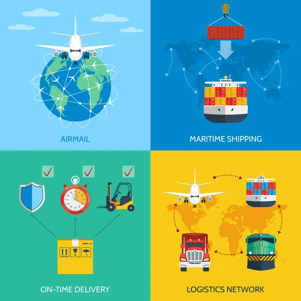Logistics concept icons set Vector Art Stock Images | Depositphotos