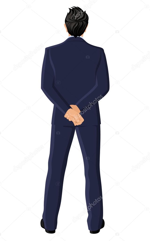 Man Back View Vector
