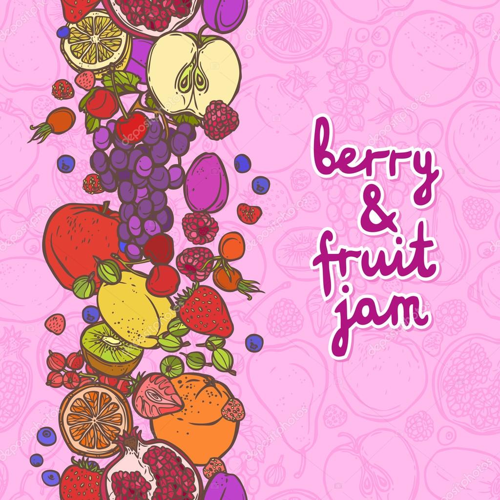Fruits and berries border vertical Stock Vector Image by ©macrovector ...