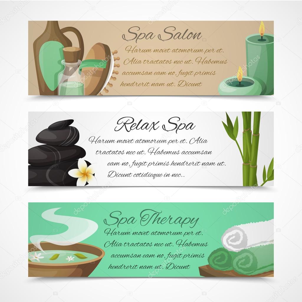 Spa banners horizontal Stock Vector by ©macrovector 53849093