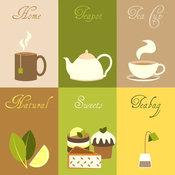 Tea Concept Icons Set Stock Vector by ©macrovector 110392316