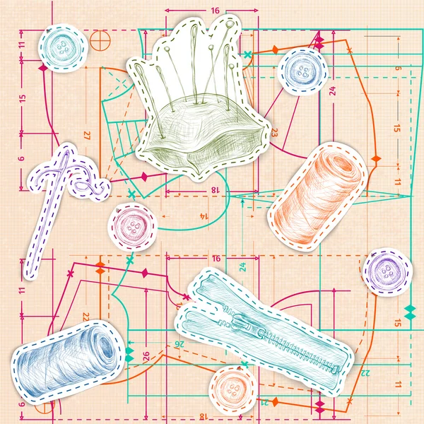Sewing Pattern Vector Art Stock Images Depositphotos