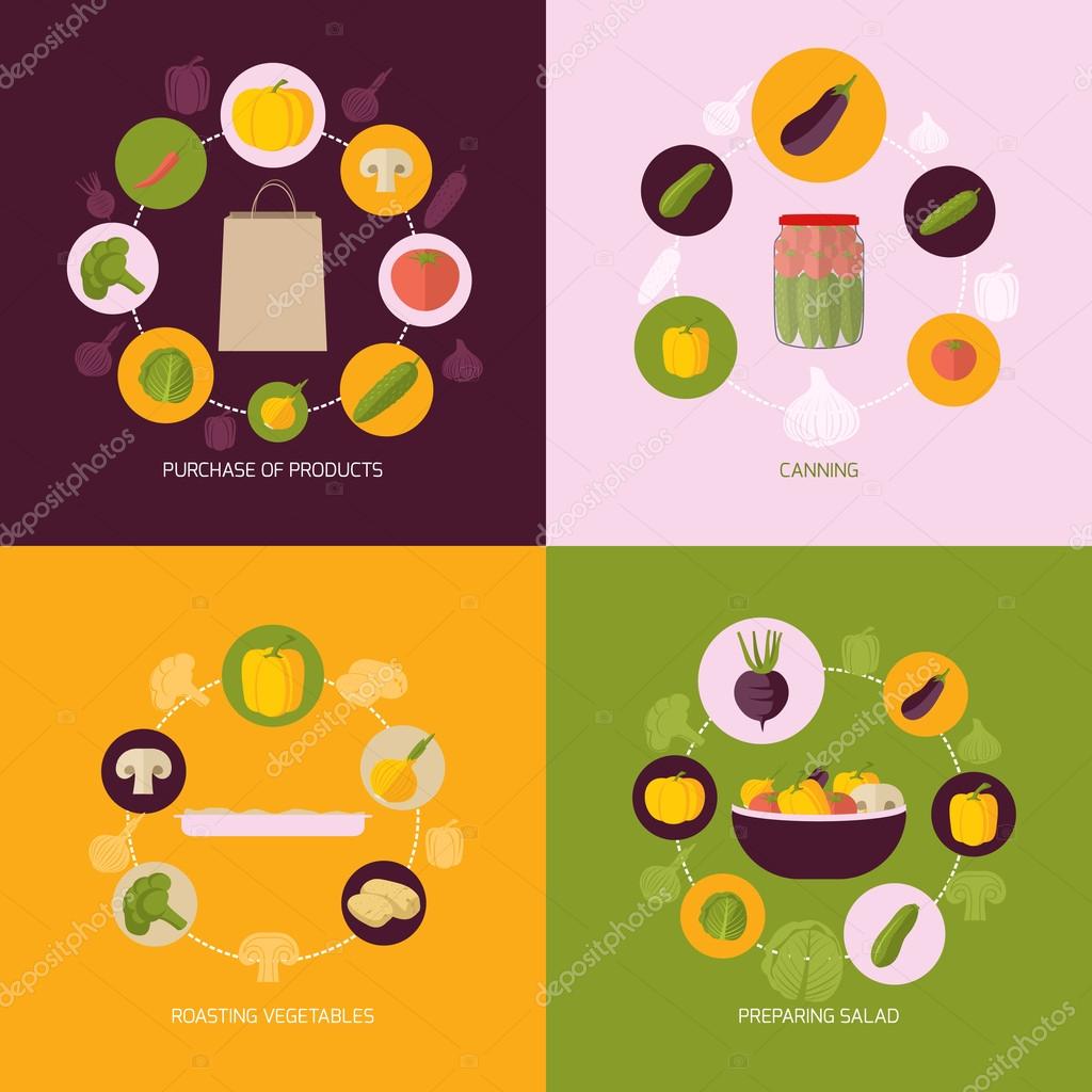 Vegetables icons flat set Stock Vector Image by ©macrovector #54431829