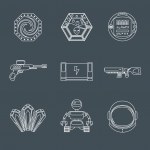 Scifi Space Icons For Ui Game — Stock Vector © benchyb #46285035