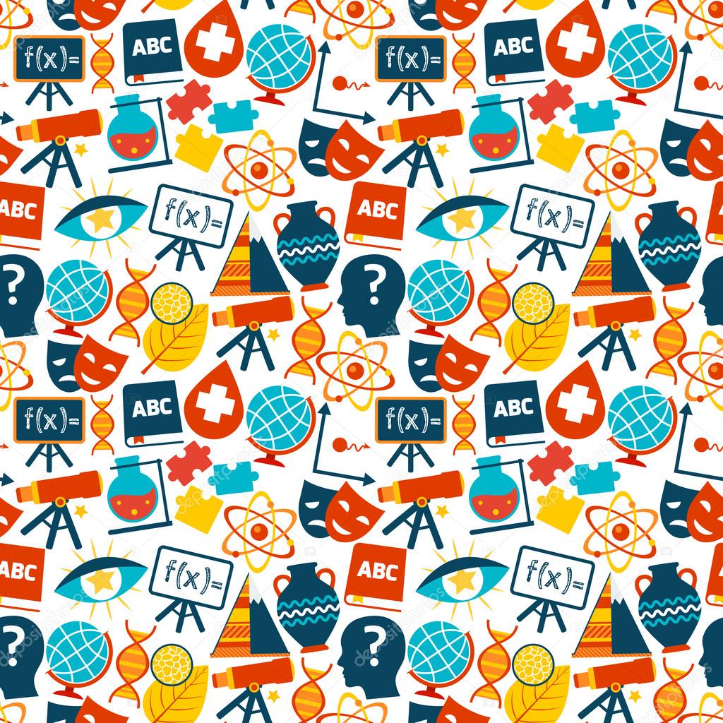 Education seamless pattern — Stock Vector © macrovector #55605349 Education seamless pattern — Stock Vector © macrovector #55605349