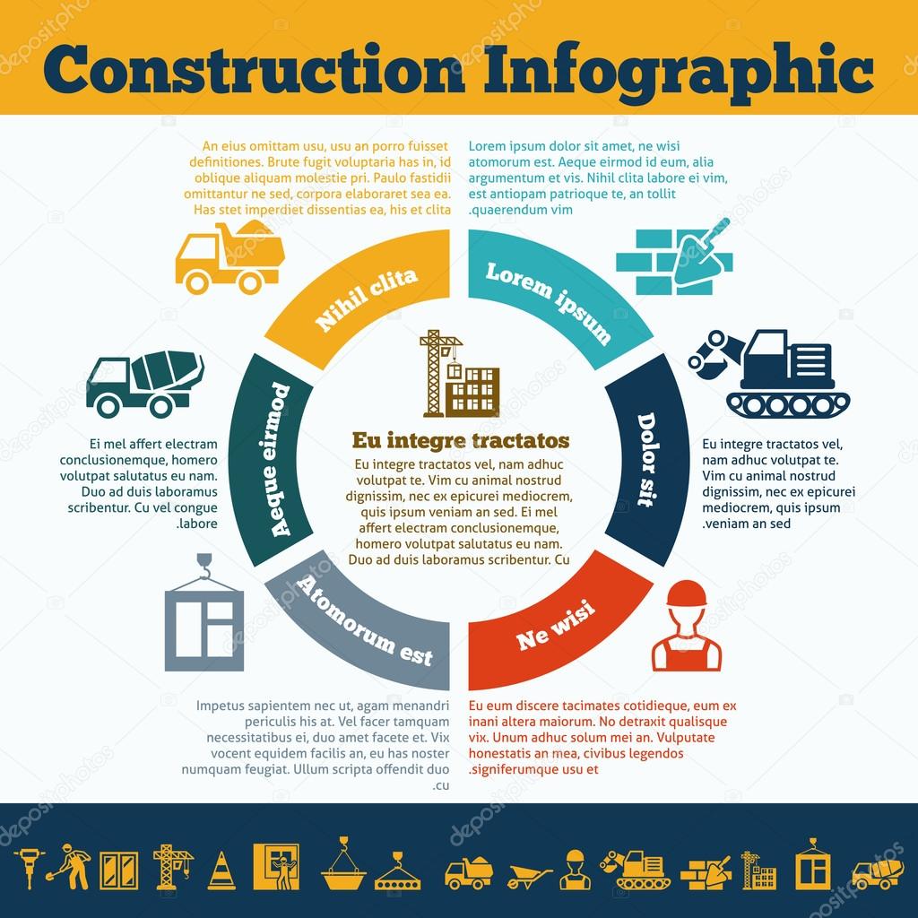 Impresión infográfica de construcción Vector de Stock de ©macrovector ...