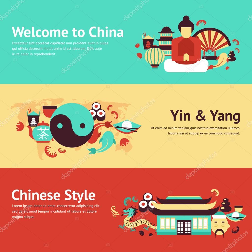 China banner set — Stock Vector © macrovector #56634037