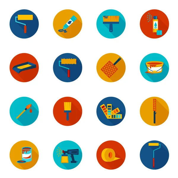 Painting icons flat Stock Vector by ©macrovector 57812009