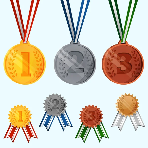Medals Set Illustration — Stock Vector © macrovector #87521374