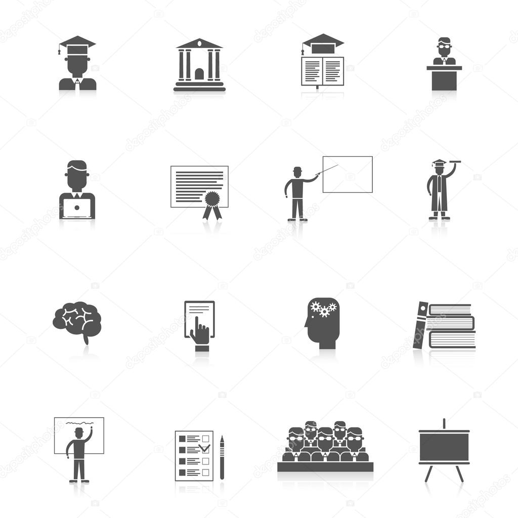 Higher Education Icon Set Stock Vector Image by ©macrovector #62208137