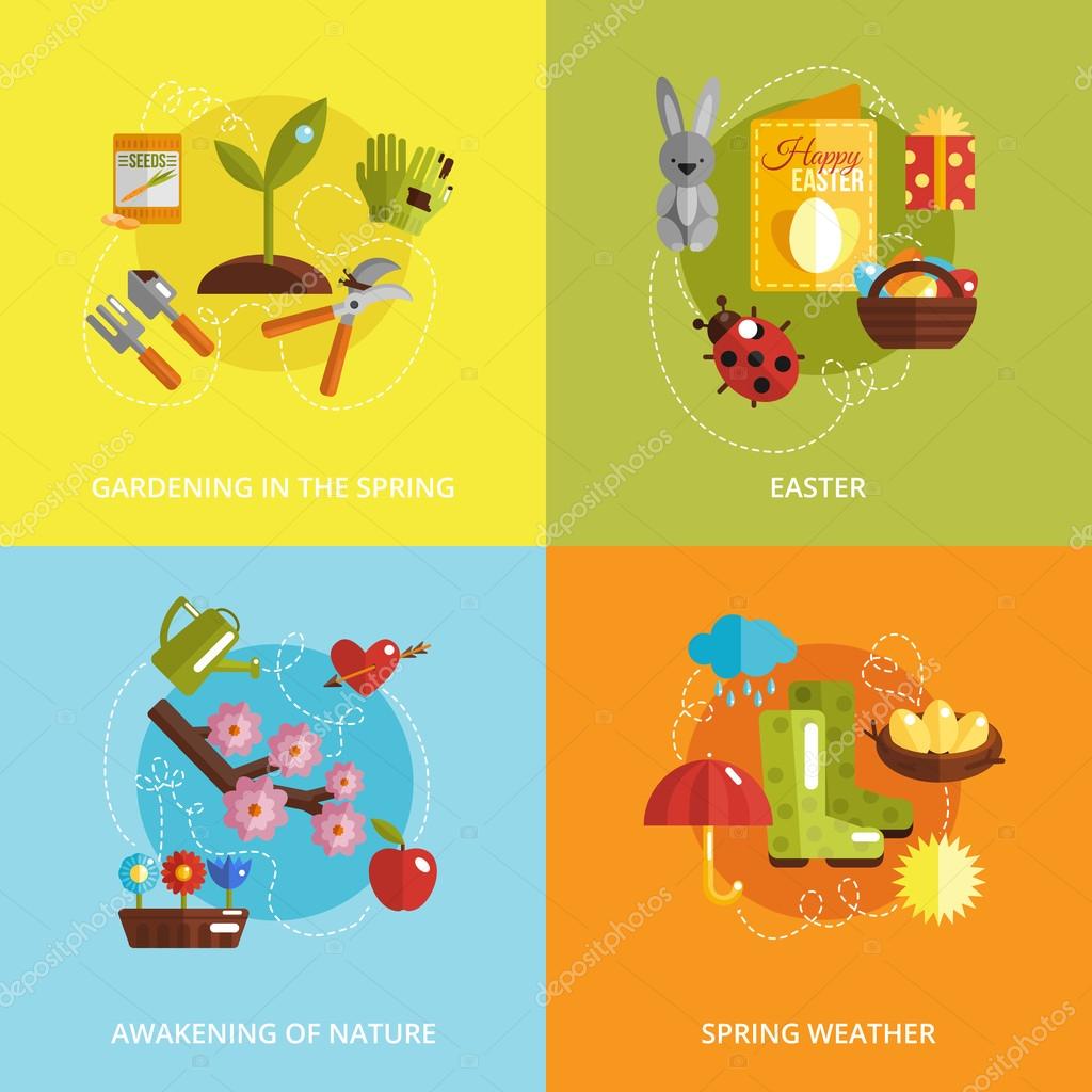 Spring Icon Flat Stock Vector Image by ©macrovector #62629111