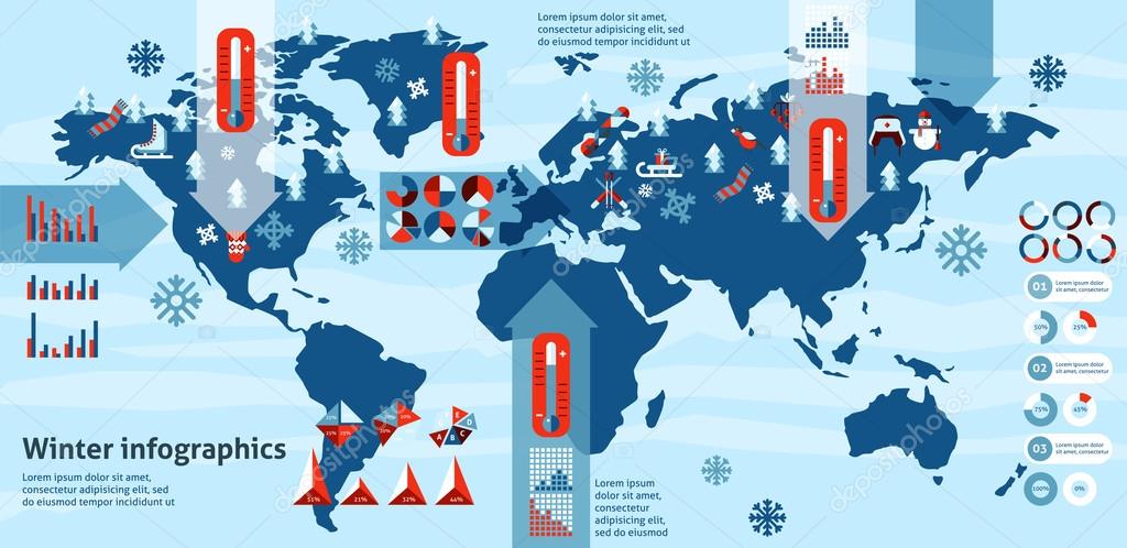 Winter infographics set Stock Vector by ©macrovector 63750257