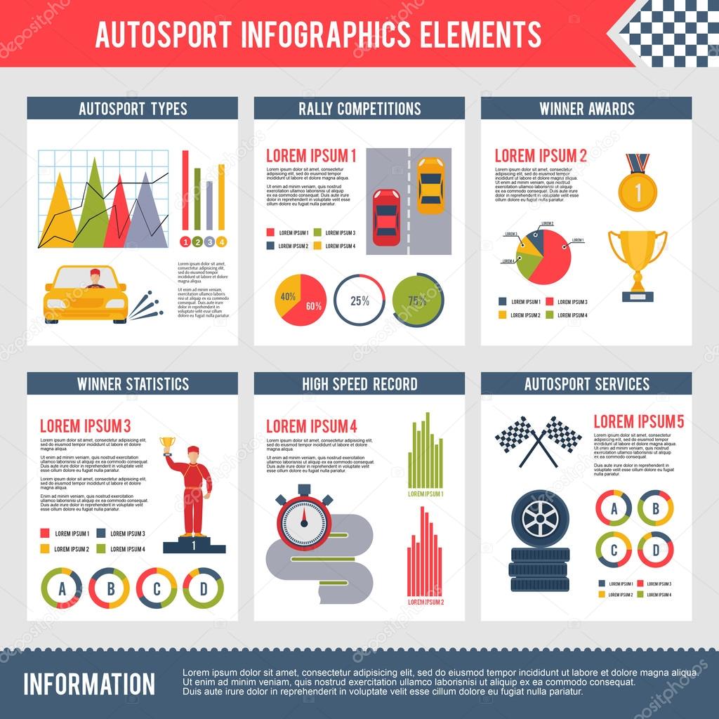 Auto Sport Infographics Stock Vector Image by ©macrovector #63750931
