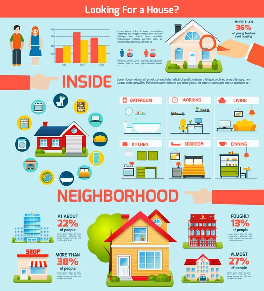 Infographics house Imágenes Vectoriales, Gráfico Vectorial de ...